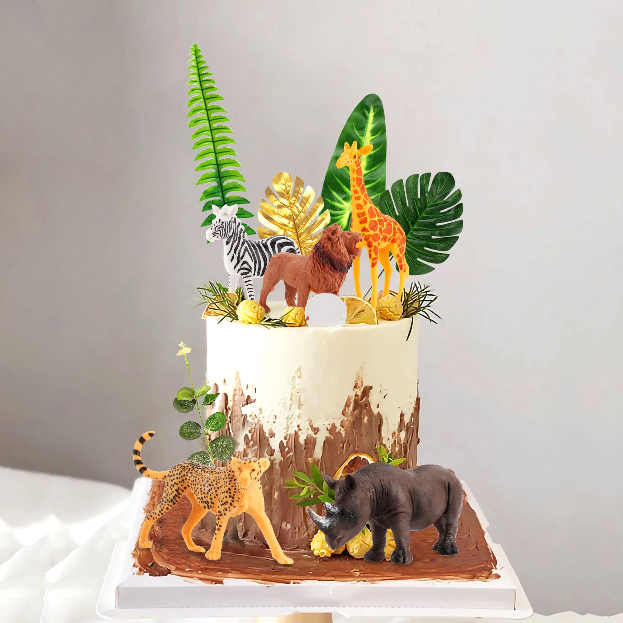 Snapklik.com : 13PCS Safari Animals Cake Decoration Jungle Animals Cake ...