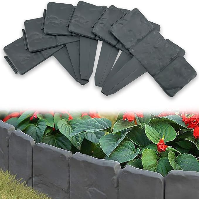 Amazon.com : Garden Landscape Edging Border 40 Pcs, 32 Ft Garden ...