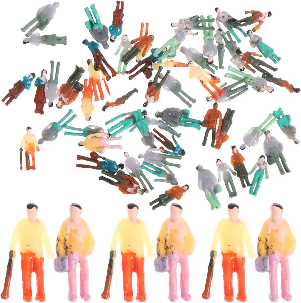 STOBOK 100Pcs N Scale 1:150 Miniature Model Train People – Assorted ...