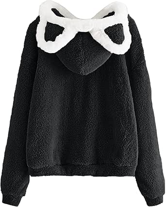 Sudadera con capucha para mujer con capucha para gato, de manga larga ...