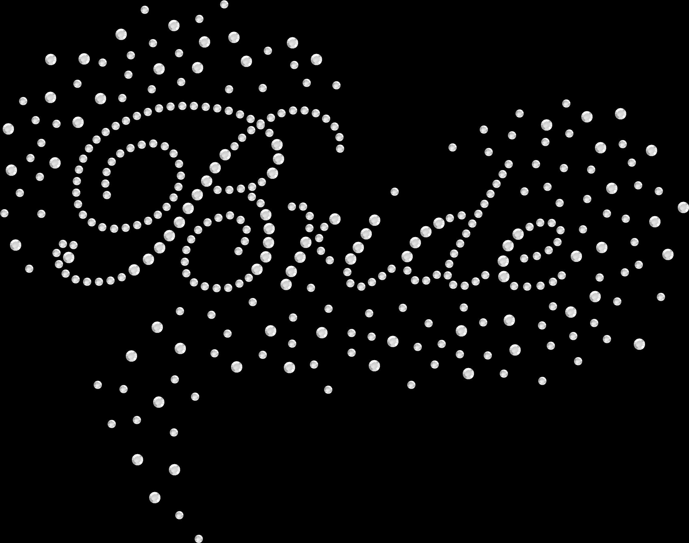 Amazon.com: Rhinestone Bling Sparkle Iron On Transfer DIY Bride ...