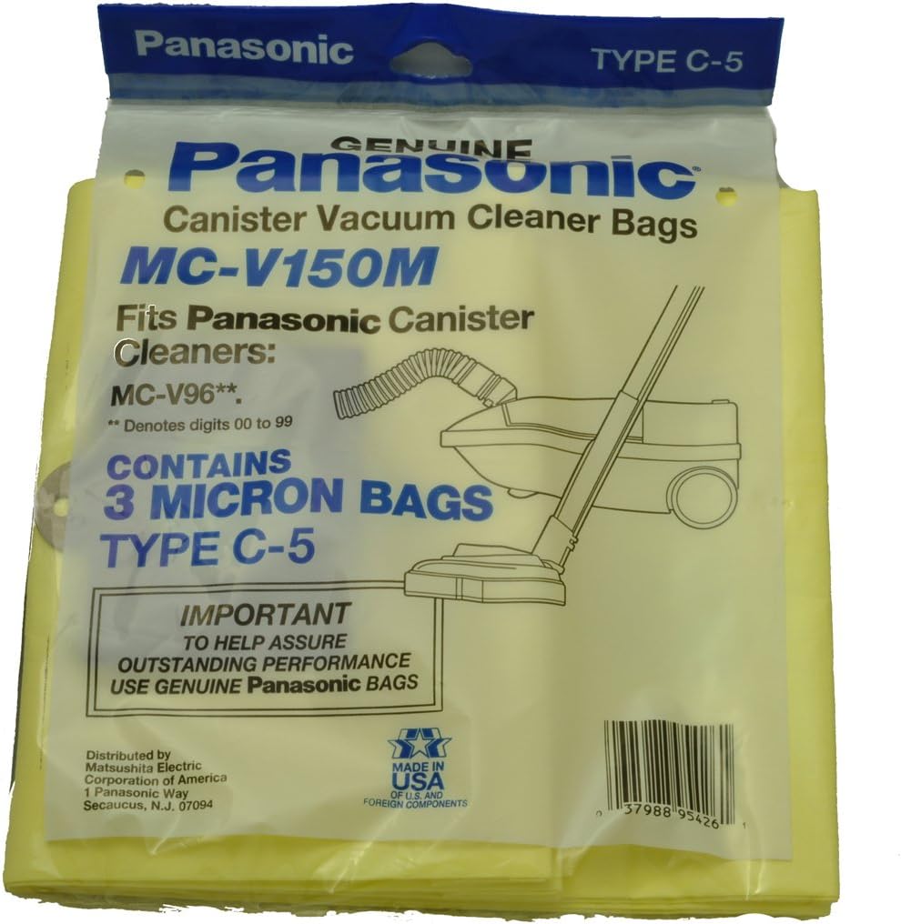 Amazon.com - Panasonic Vacuum Cleaner Bags Type U, U-3 & U-6 - 3 Bags ...