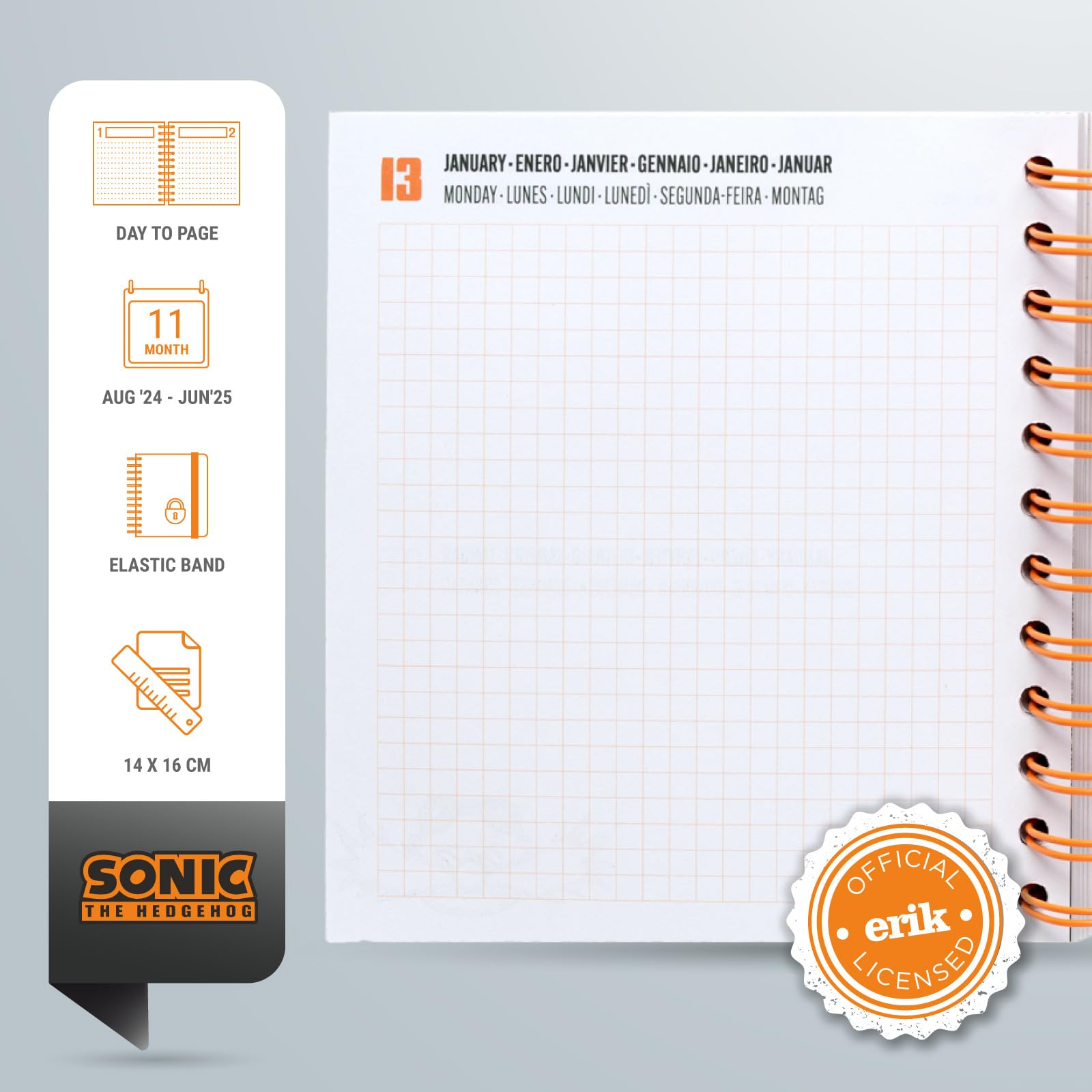 Grupo Erik Sonic Diary 2024-2025 | Back To School 11 Months Academic ...