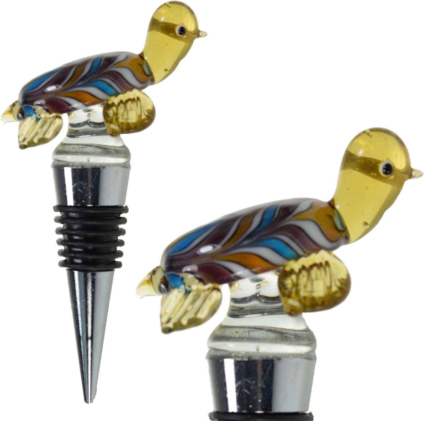 Amazon.com: Glass Ghost Halloween Wine Bottle Stopper - Decorative ...