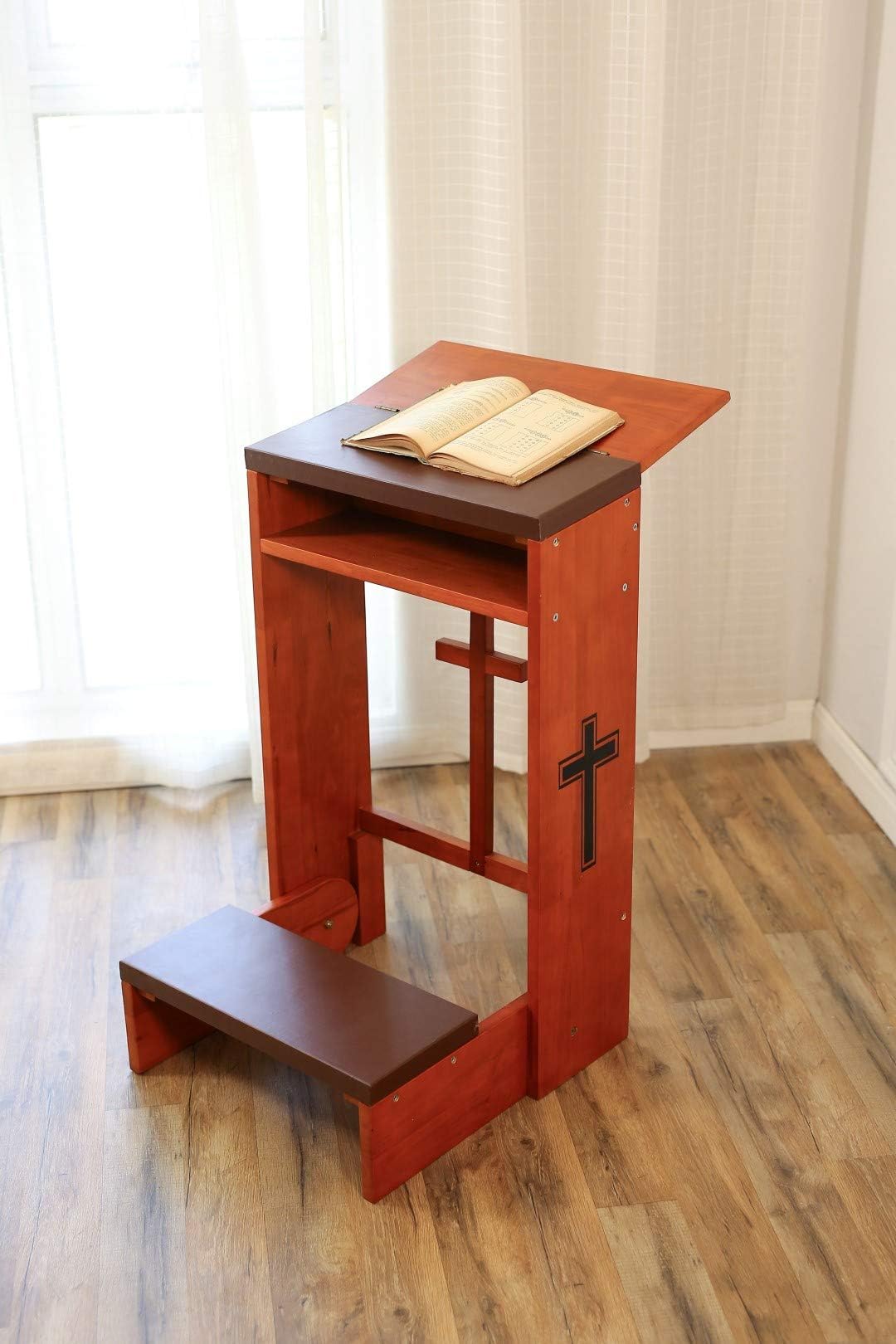 Amazon.com - Prayer Bench Stool,Solid Wood Prayer Kneeler with Bench ...