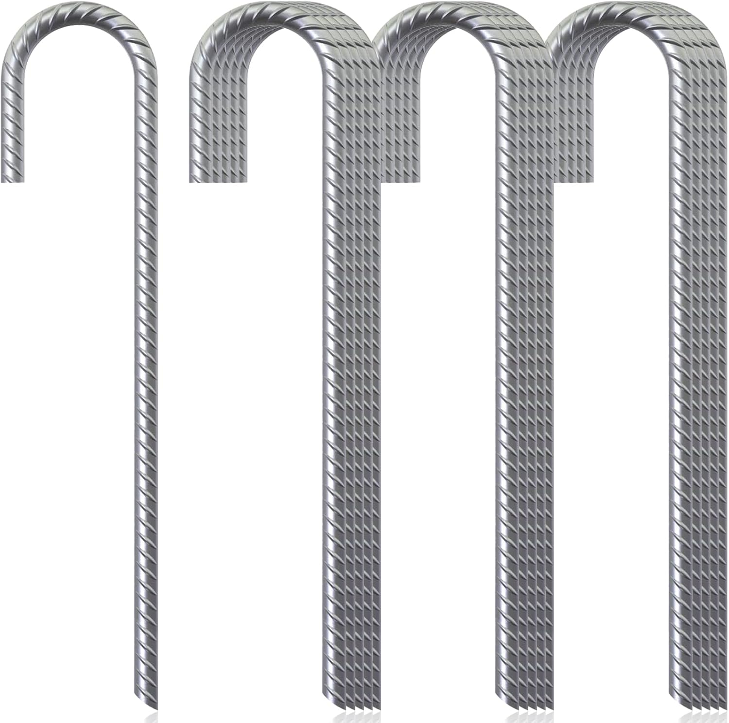 Amazon.com : J Hook Rebar Stakes 12 Inch (16 Pack) - Rebar Anchor ...