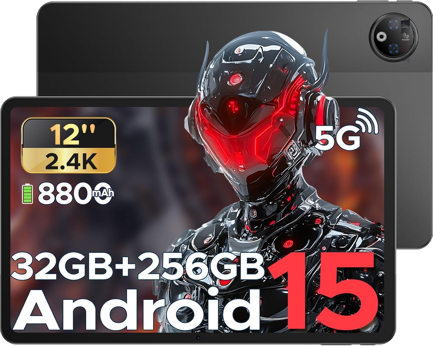 Amazon.com : DOOGEE V Pad 5G Tablet, 12 inch Tablet Android 15 with 2.4K IPS Display, 32GB+256GB ...