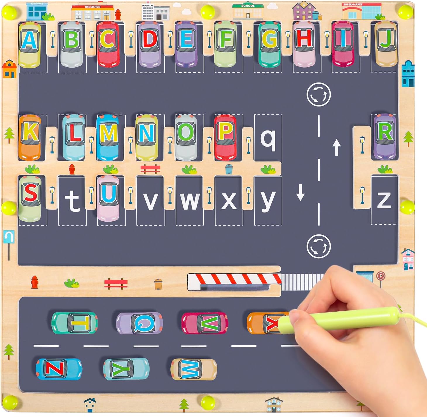 Amazon.com: Magnetic Alphabet Maze Letter Puzzle, Montessori Fine Motor ...