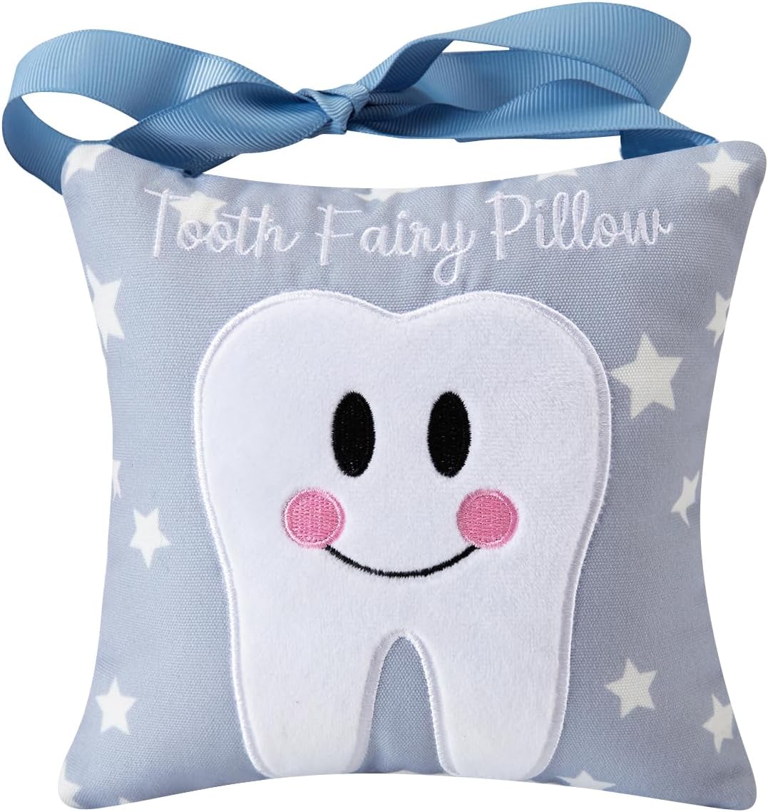 Amazon.com: Xunboo Tooth Fairy Pillow with Pocket for Kids Tooth ...