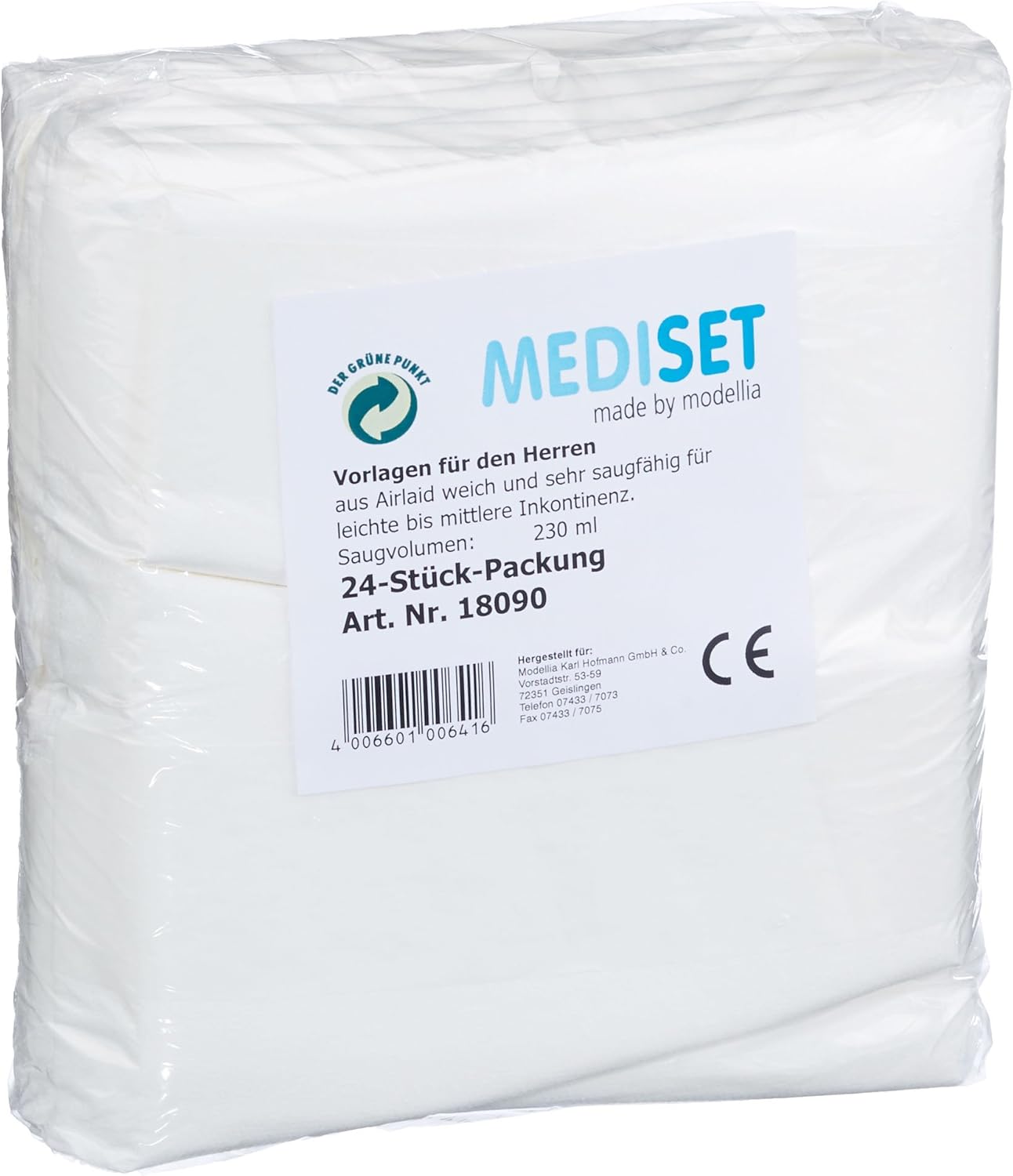 Amazon.com: Mediset made by modellia Men's Template Light Incontinence ...