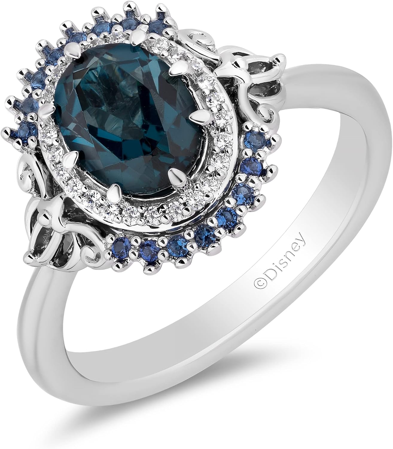 Amazon.com: Jewelili Enchanted Disney Fine Jewelry Sterling Silver 1/5 ...
