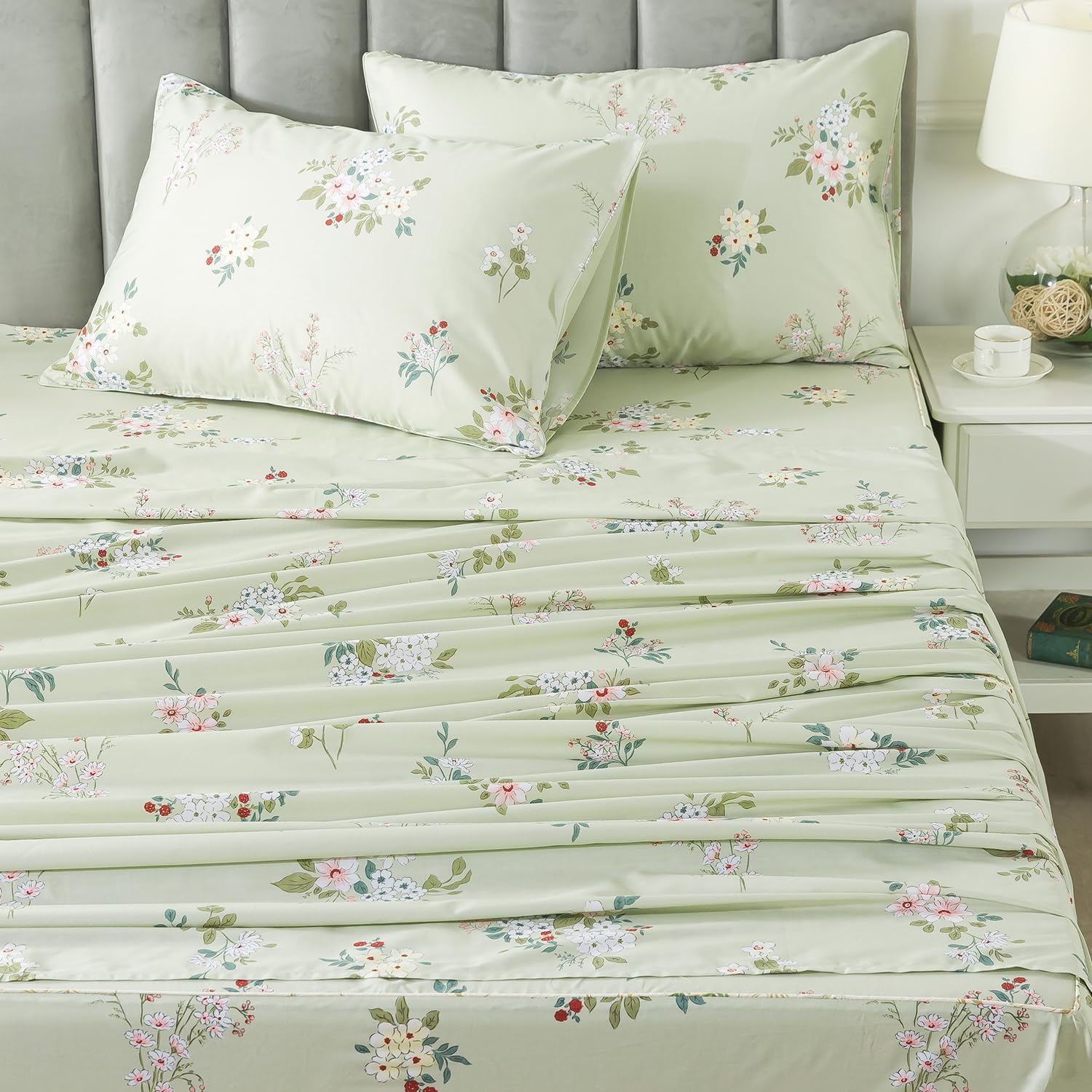 Amazon.com: FADFAY Twin XL Floral Sheets for College Girls Premium ...