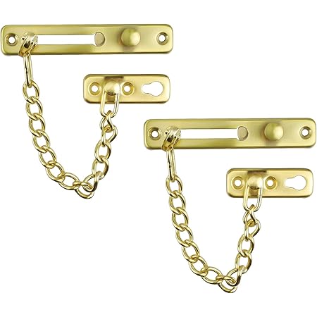 Amazon.com: 2 Pack Door Chain Lock, KINJOEK Stainless Steel Security ...