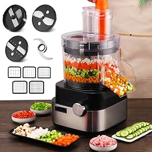 Amazon.com: Commercial Stainless Steel Food Processor, 4 in 1 600W ...