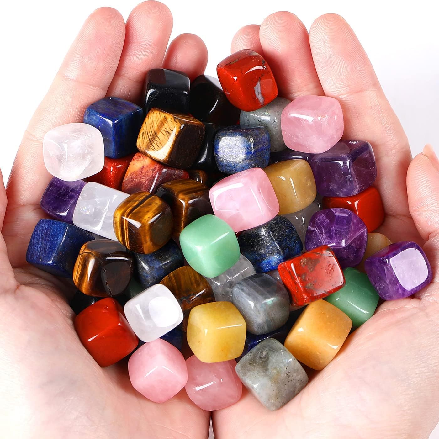 DUQGUHO 30-Piece Polished Healing Crystal Collection Set