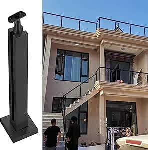 Amazon.co.jp: SAFWEL Safety Handrail Glass Railing Pillar Patio Glass ...