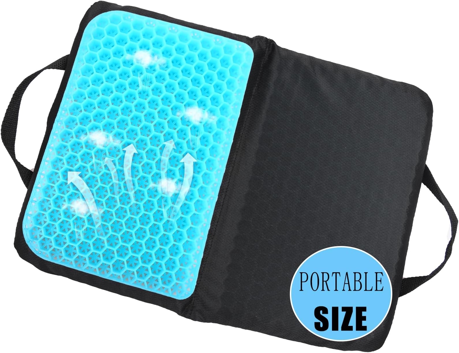 Amazon.com: Foldable Gel Seat Cushion for Travel - Portable Cushion for ...