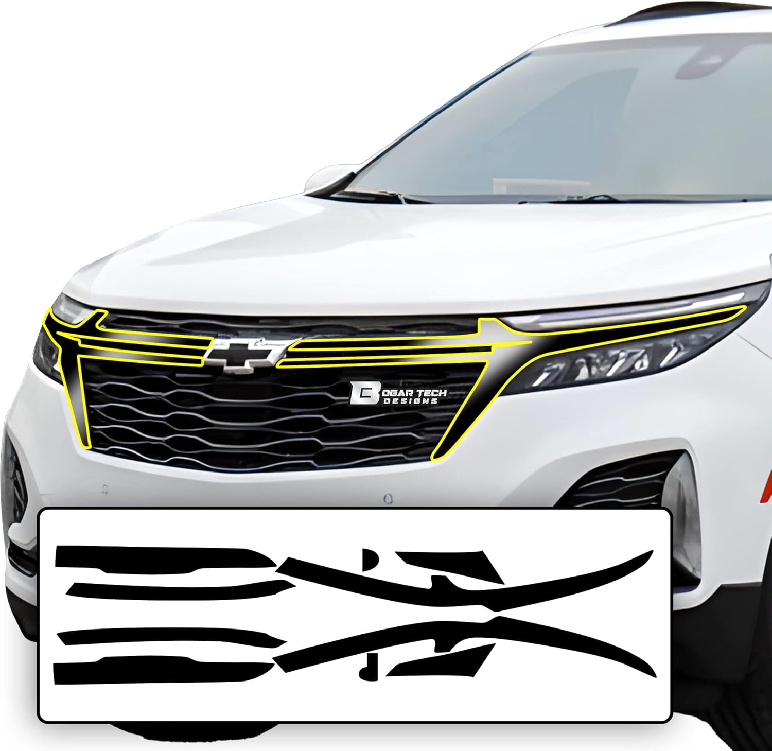 Amazon.com: BOGAR TECH DESIGNS Grille Front Bumper Chrome Delete ...