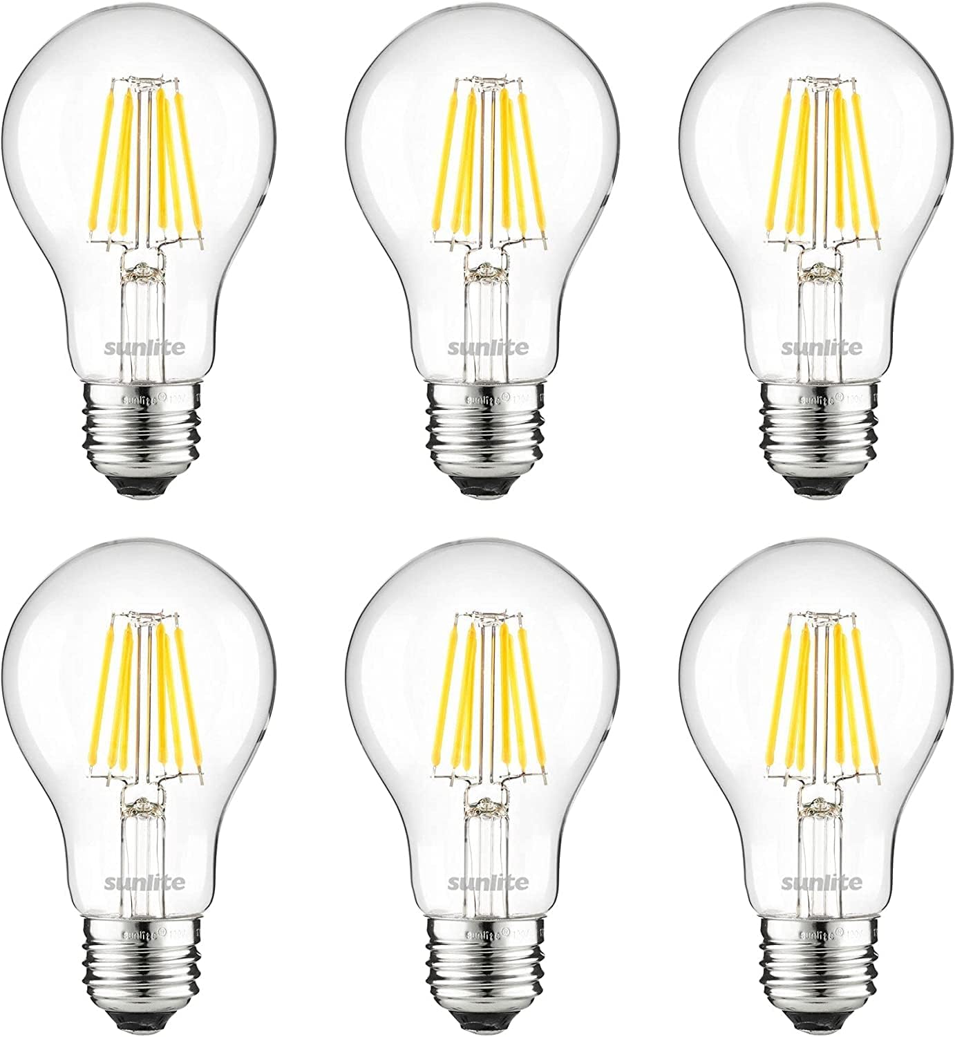 Sunlite 41753 LED Edison A19 Light Bulb 5.5 Watts (40W Equivalent), 600 ...