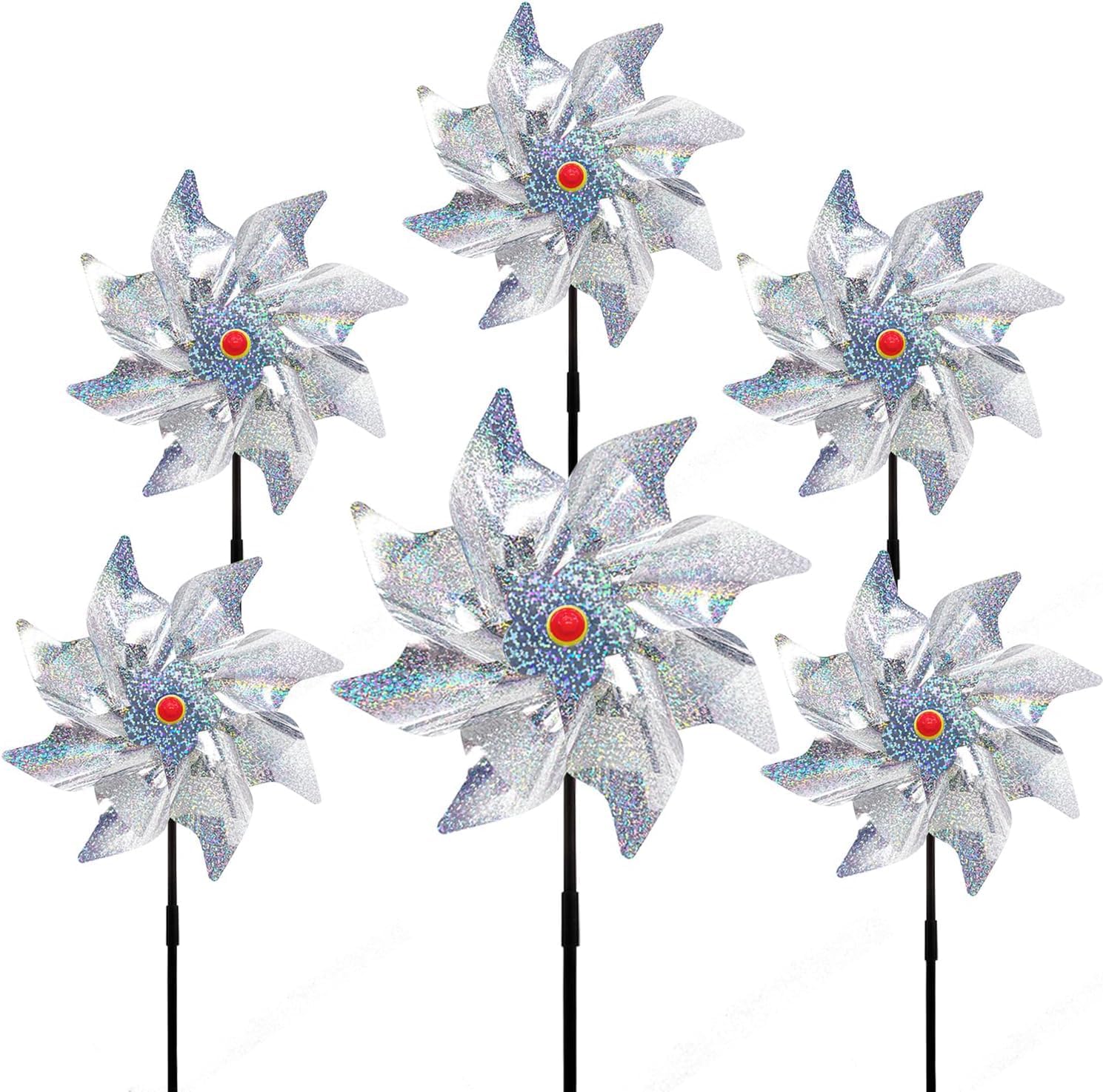 Amazon.com: 6Pcs Sparkly Wind Spinners for Yard and Garden, Lawn Yard ...