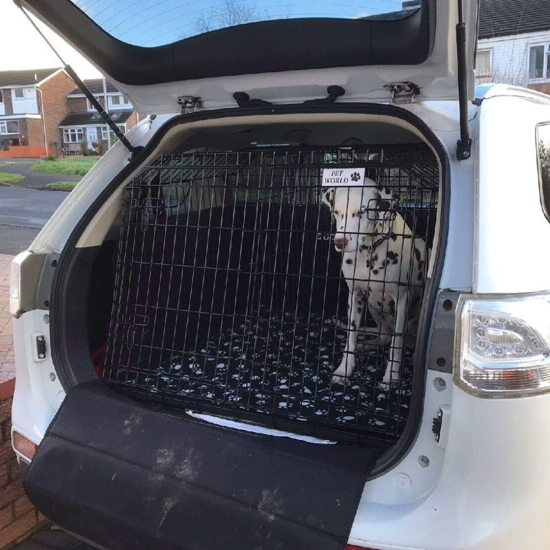 Pet World 38" Premium Small Sloped Car Dog Cage - Suitable for Peugeot ...