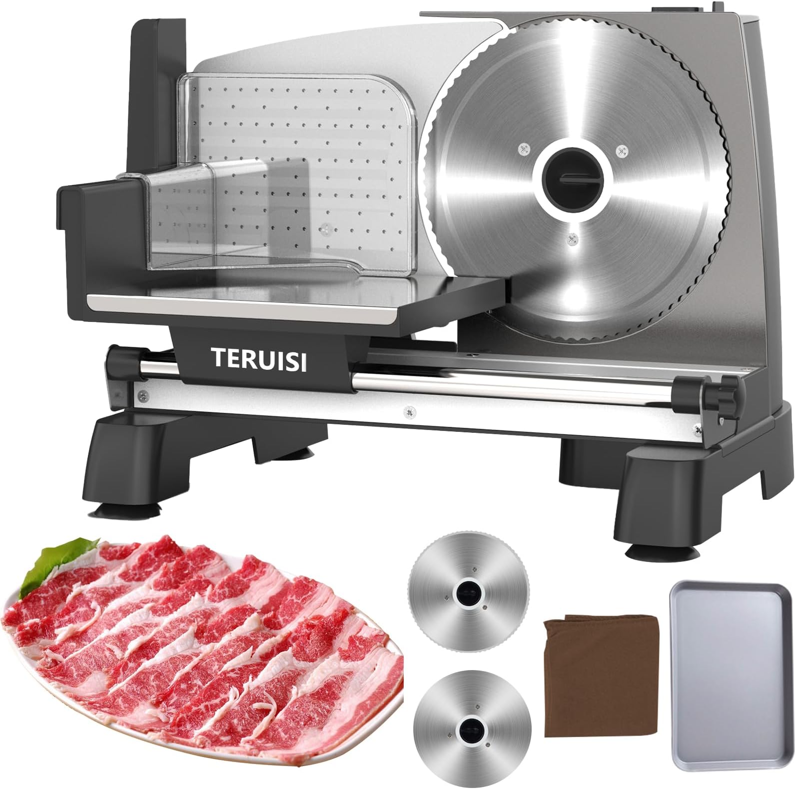 Amazon.com: Meat Slicer, CUSIMAX Electric Deli Food Slicer with Two 7.5 ...