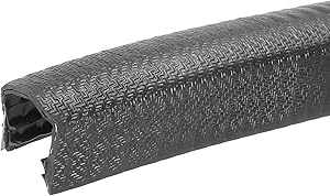 uxcell Edge Trim Black U Shape Edge Protector Rubber with Steel Clips ...