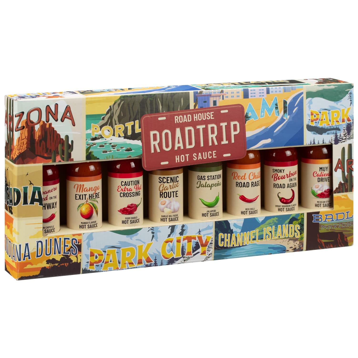 New 8pk Road Trip Hot Sauces Gift Pack Assorted Flavour Hot Sauce ...