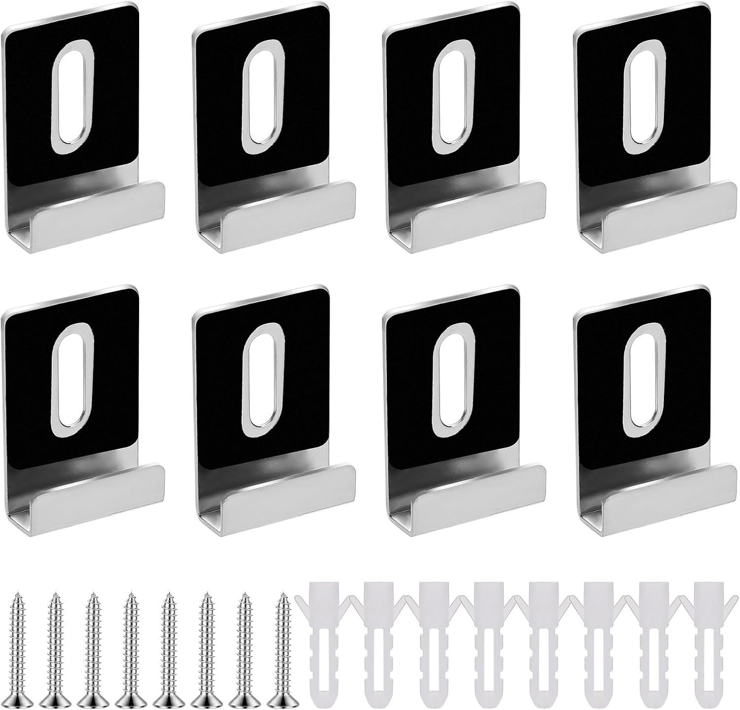 8 Pcs Mirror Clips for Wall Mounting with Screws, Mirror Clips with ...