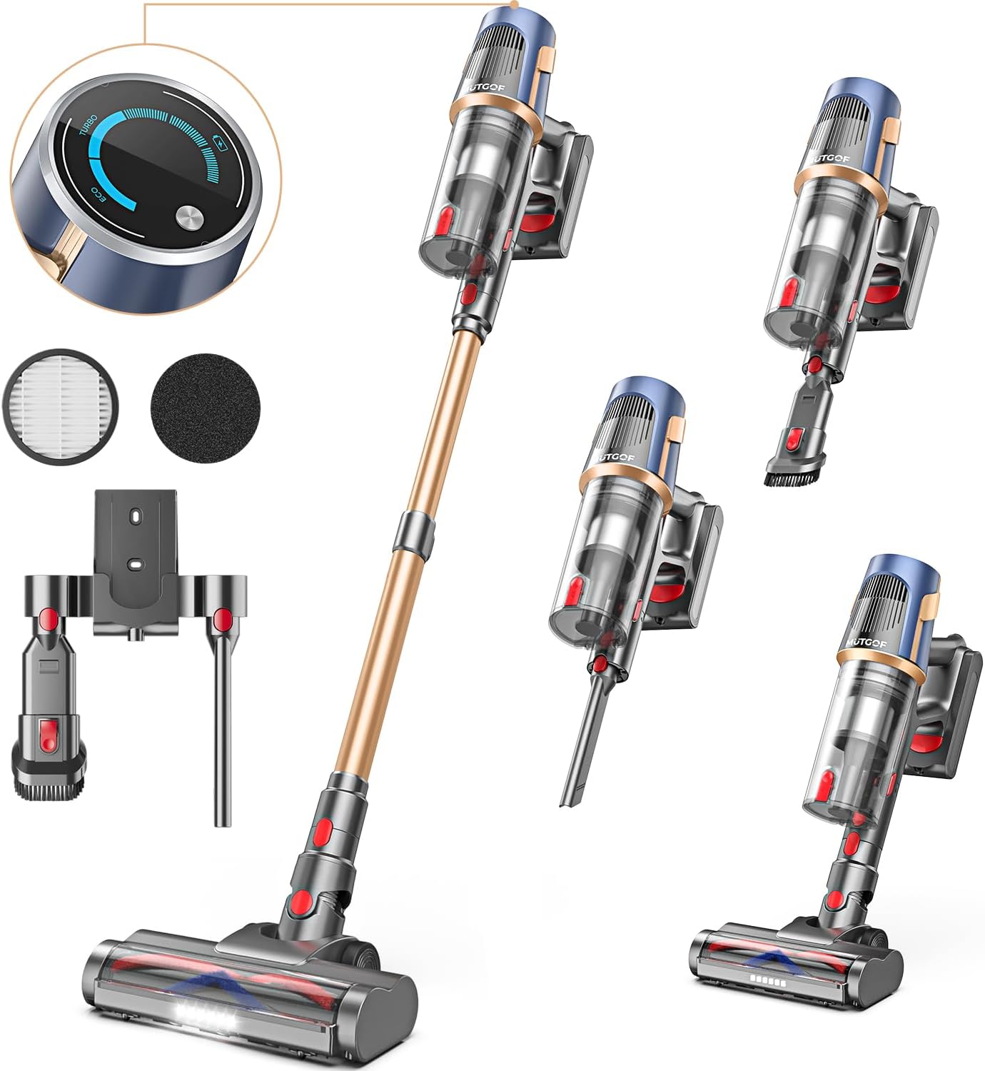 Amazon.com - Proscenic Cordless Vacuum Cleaner, 45Kpa 50 Mins Runtime ...