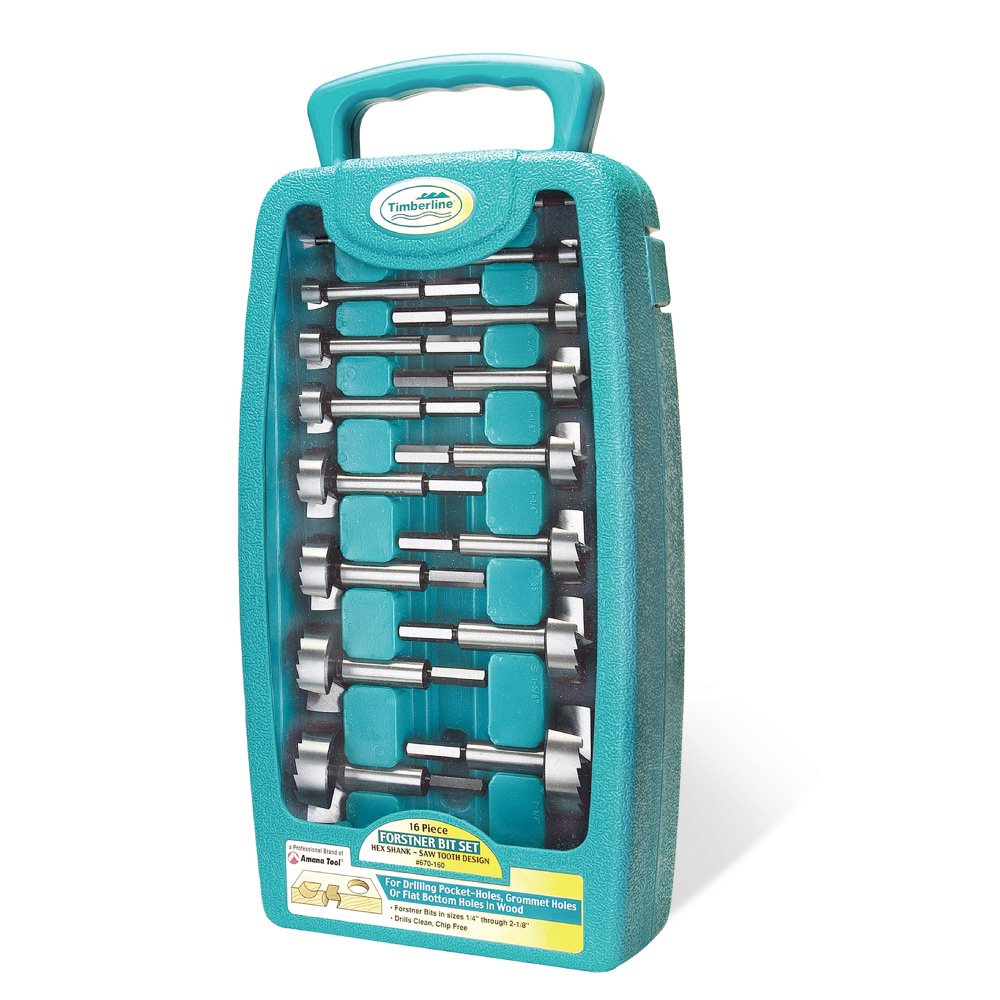 Timberline 670-160 Forstner Bit Set with Hex Shank, 16-Piece : Amazon ...