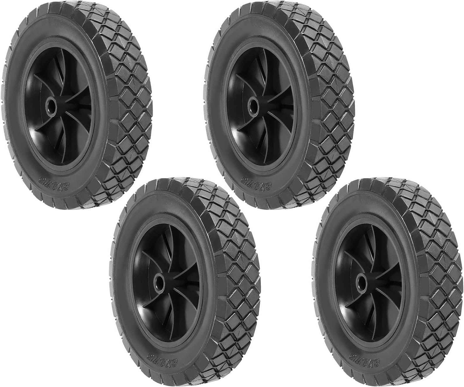 Amazon.com: PINGEUI 4 PCS 6 Inch Solid Rubber Tire, Flat Free Solid ...