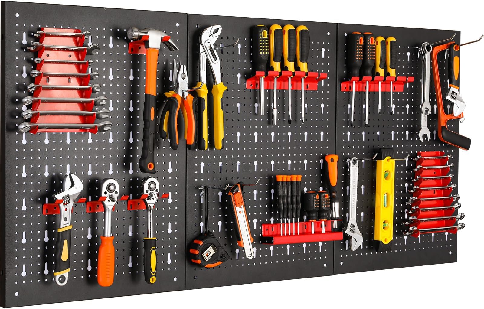 VonHaus Tool Pegboard - 45pc - Shed and Garage Wall Storage Tool Board ...