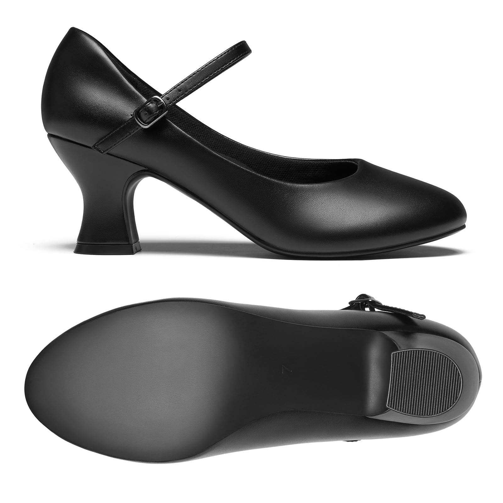 Snapklik.com : Black Character Shoes For Women 2.5" Ballroom Dance ...