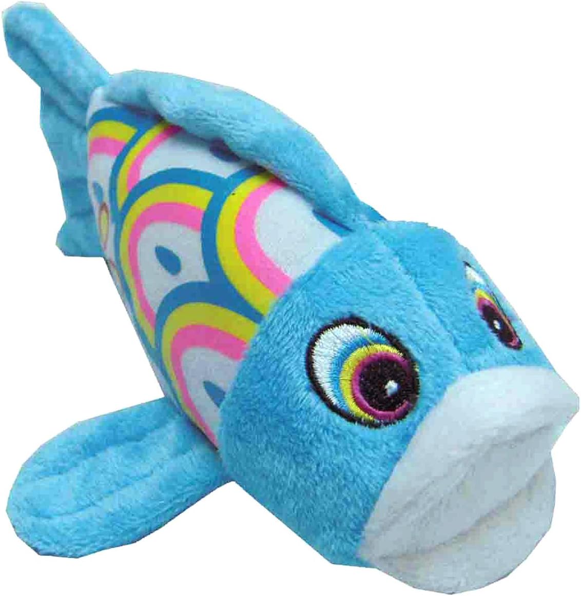 Pet Supplies : Pet Squeak Toys : Happy Puppy Plush Dog Toy - Koi Fish ...