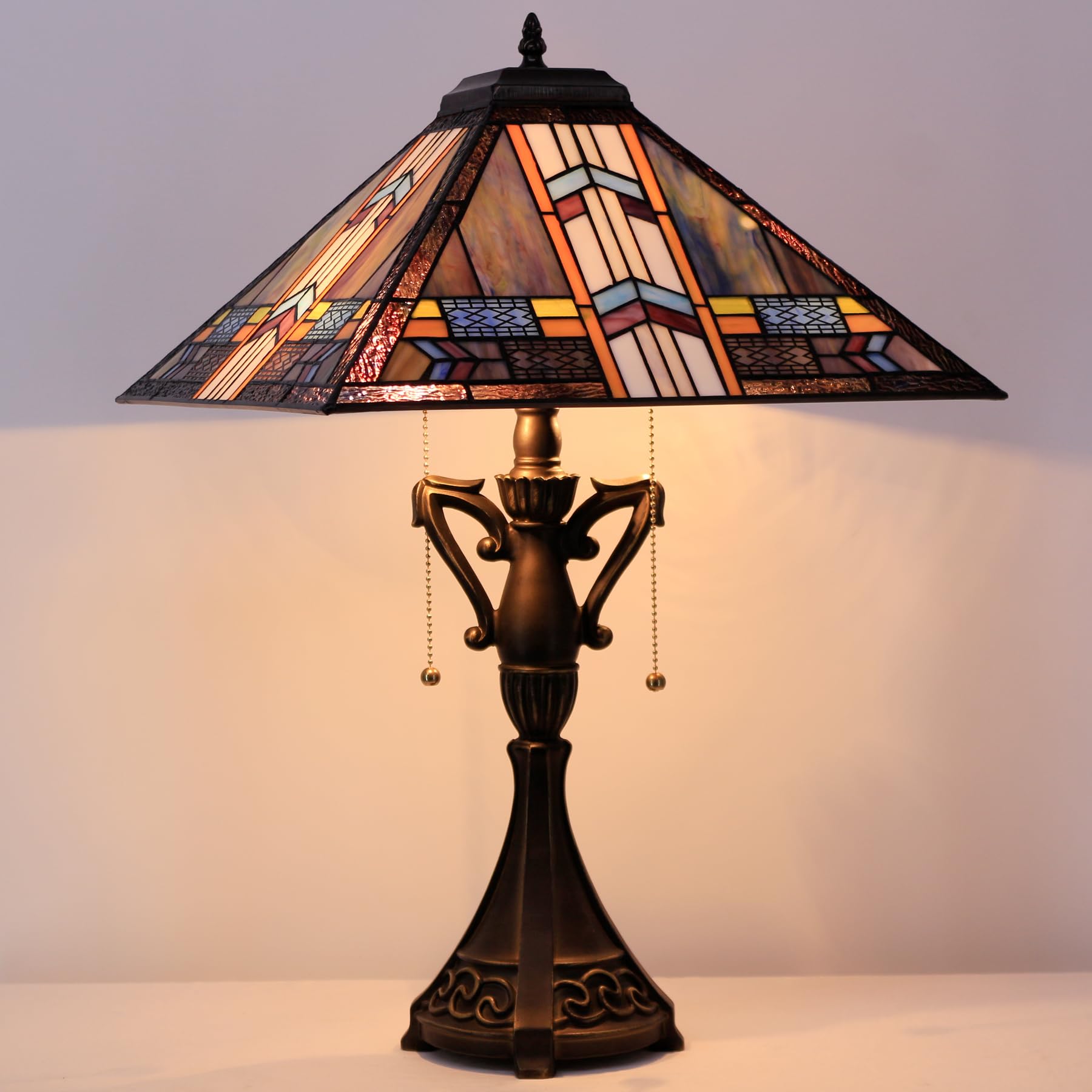 Mission Style Stained Glass Table Lamps Robert Louis Tiffany Alfred