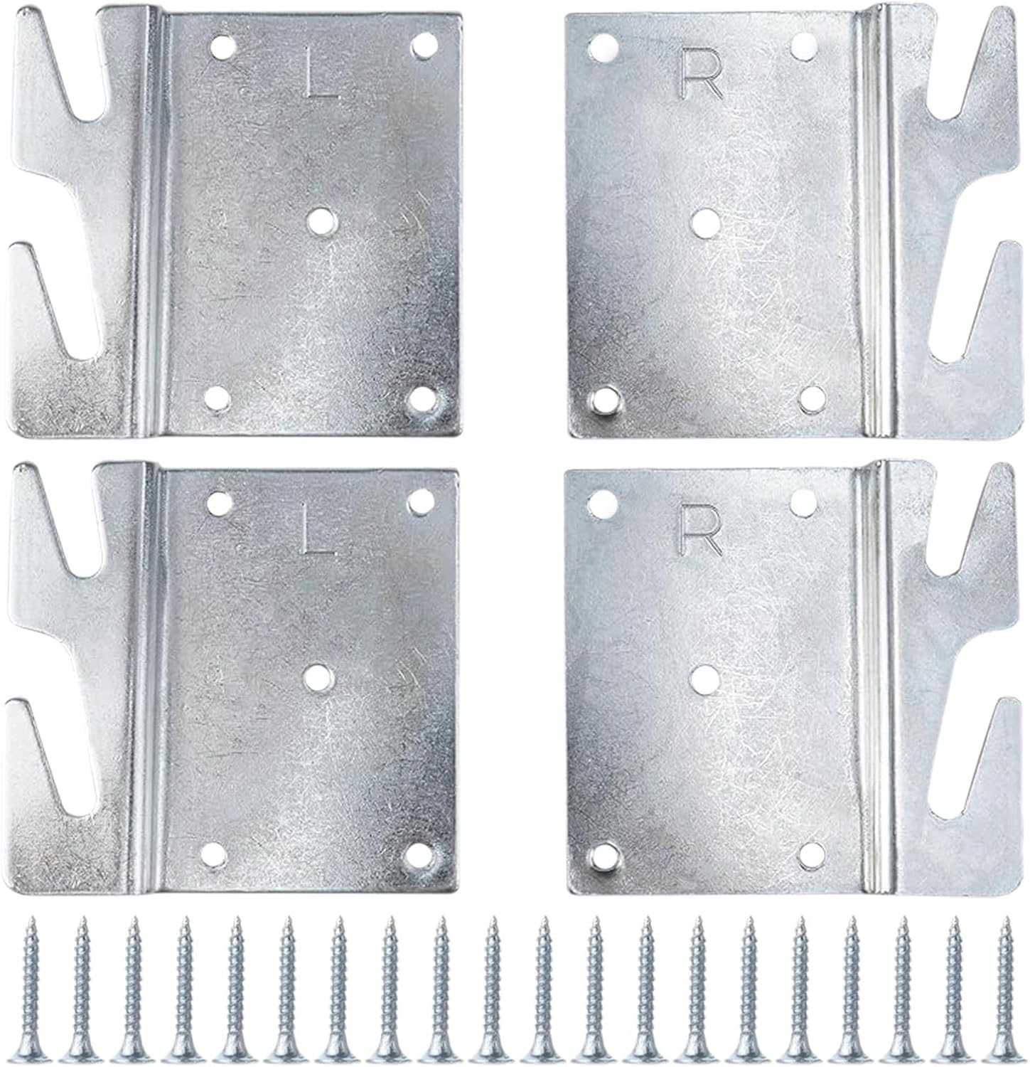 Amazon.com: 4 PCS Wood Bed Rail Hook Plates,Heavy Duty Heavy Bed ...