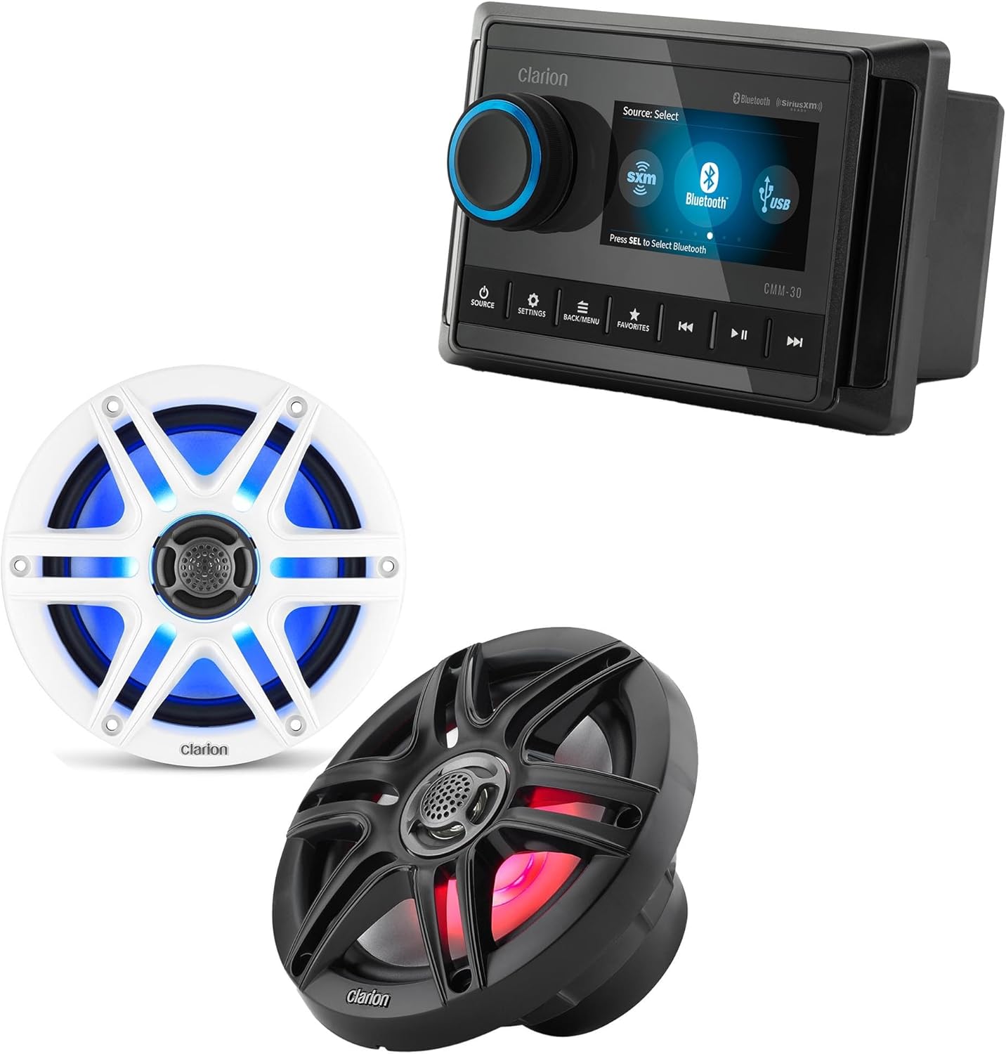 Amazon.com: Clarion CMM-30 Marine Source Unit Color LCD Display with ...