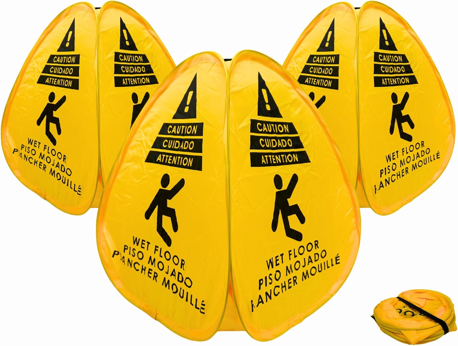 Ohio Creations 3 Pack Caution Wet Floor Pop-Up Signs - Yellow ...
