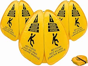 Ohio Creations 3 Pack Caution Wet Floor Pop-Up Signs - Yellow ...
