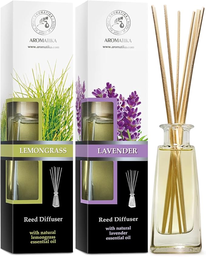 Amazon.com: Reed Diffuser Lemongrass and Lavender - 2x3.4 Fl Oz - Reed ...