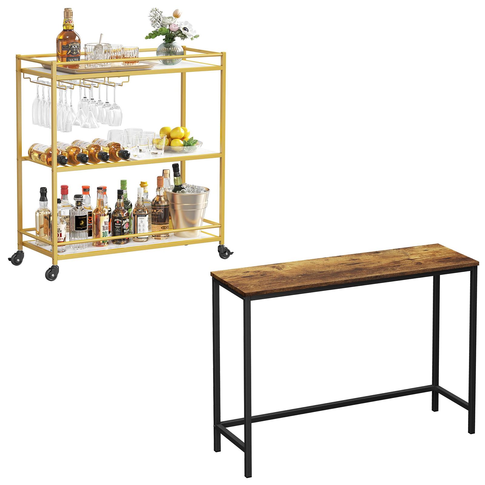 Amazon.com - Lifewit 39.4 Inch Narrow Console Table with Metal Frame ...