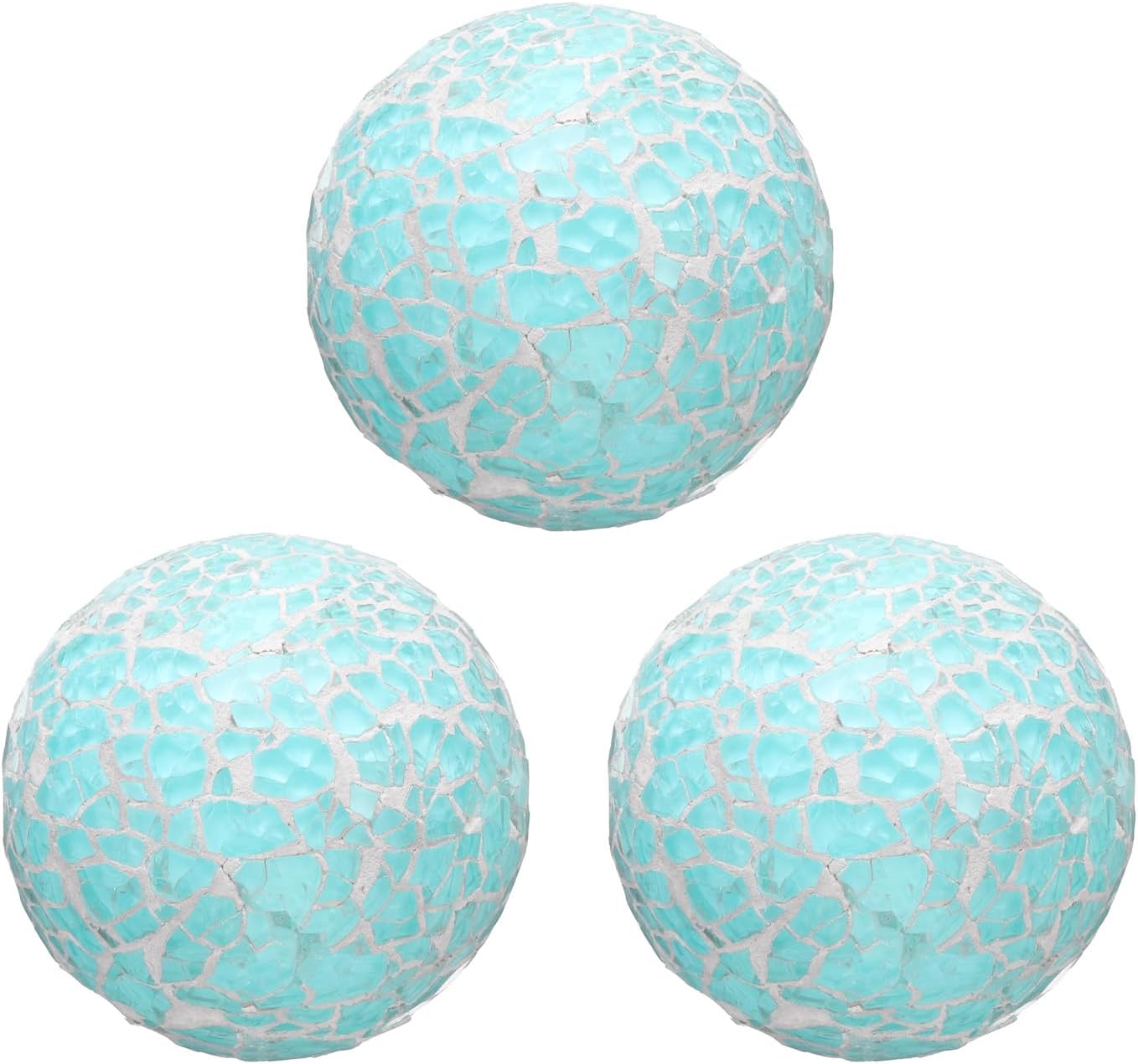 Amazon.com: UXcell 3-Piece Decorative Glass Orbs - 2.36 Inch Light Blue ...