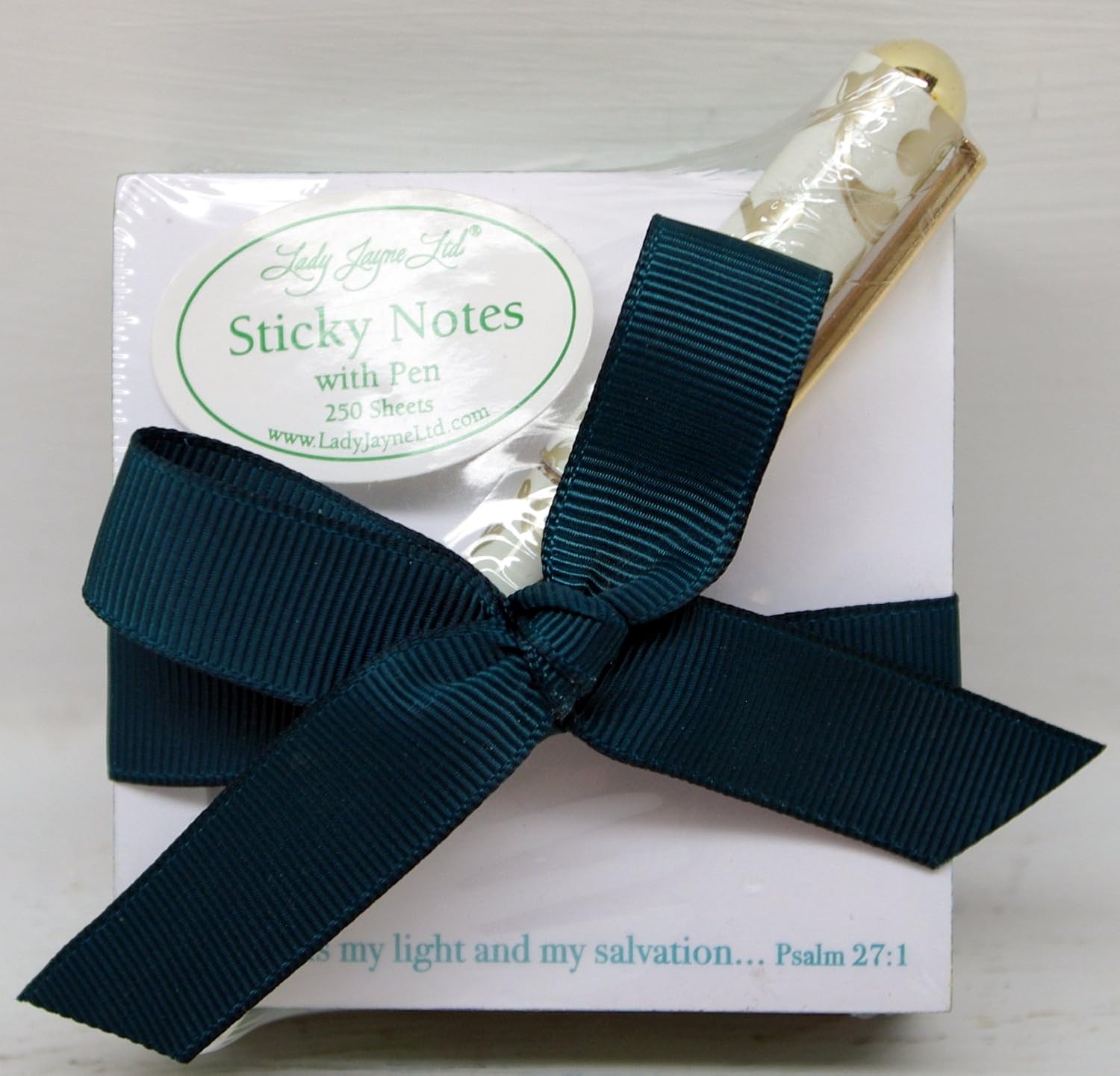 Amazon.com : Religious Bible Verse Sticky Note Pad Set With Pen & Bow ...