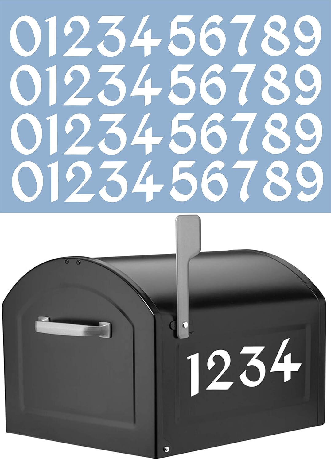 Amazon.com: Vintage Style Die Cut Vinyl Numbers - Back Adhesive Decal ...