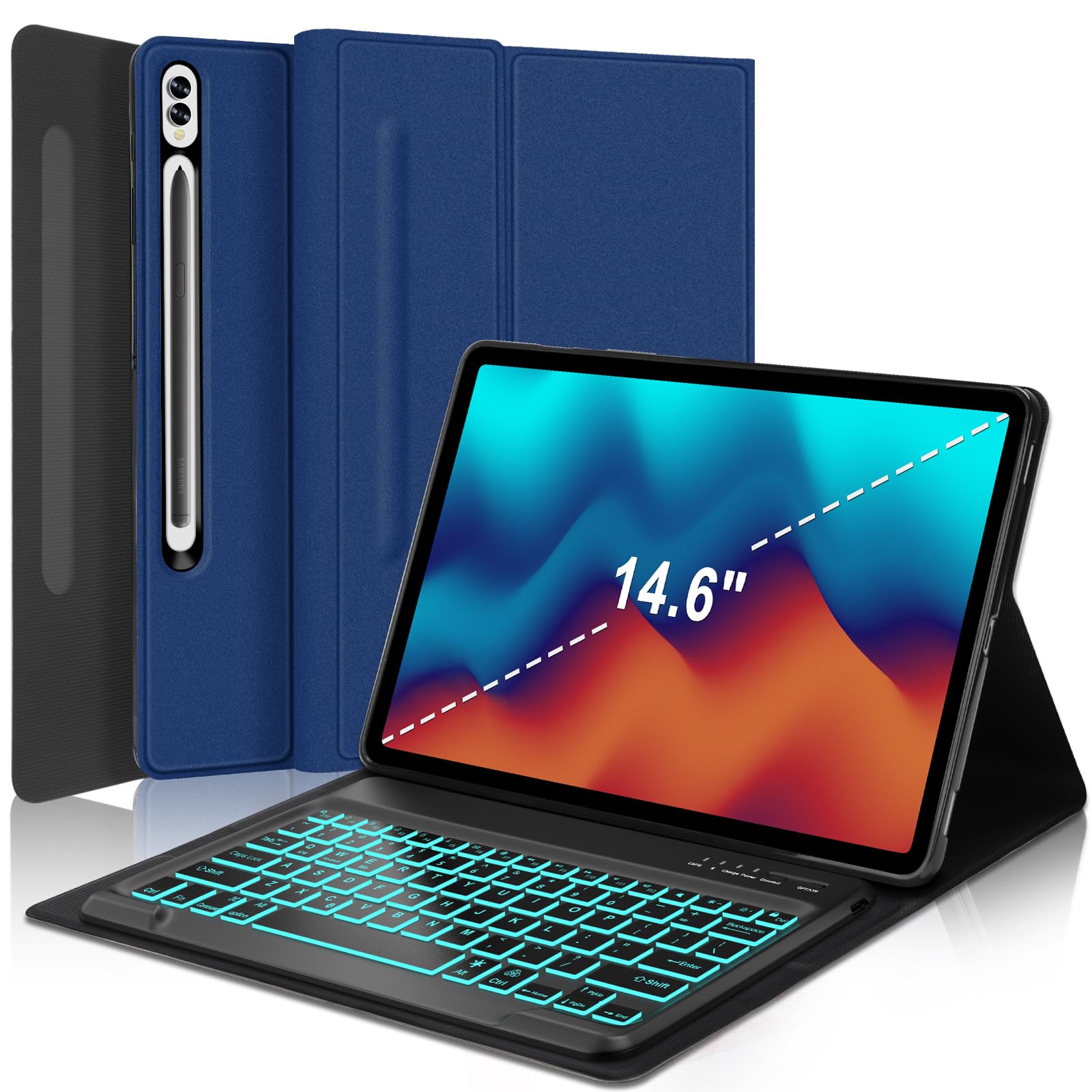 Amazon.com: Samsung Galaxy Tab S9 Ultra Keyboard Case 14.6 inch 2023 ...