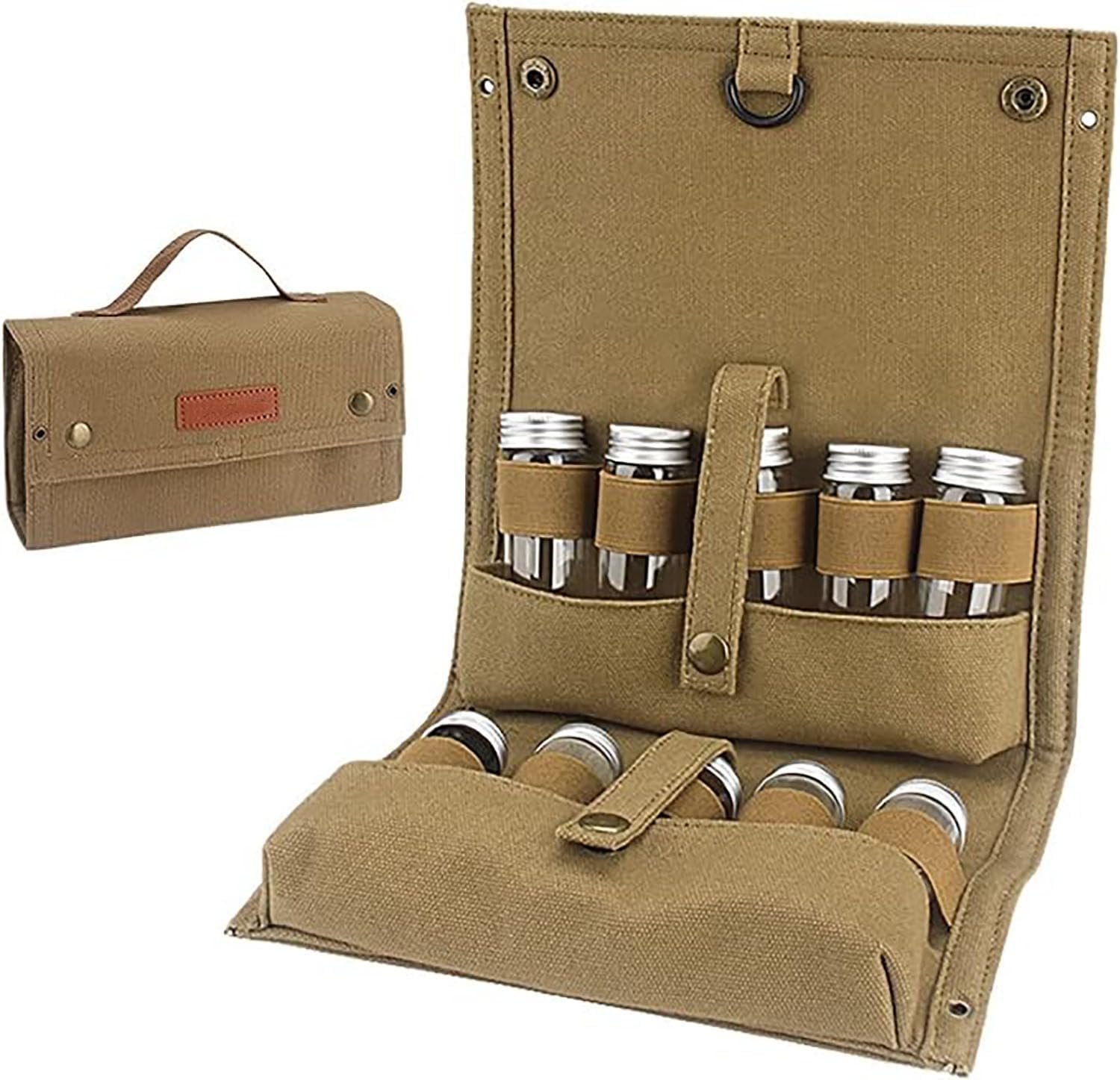 Amazon.com: Travel Spice Kit, Portable Spice Bag with 10 Spice Jars ...