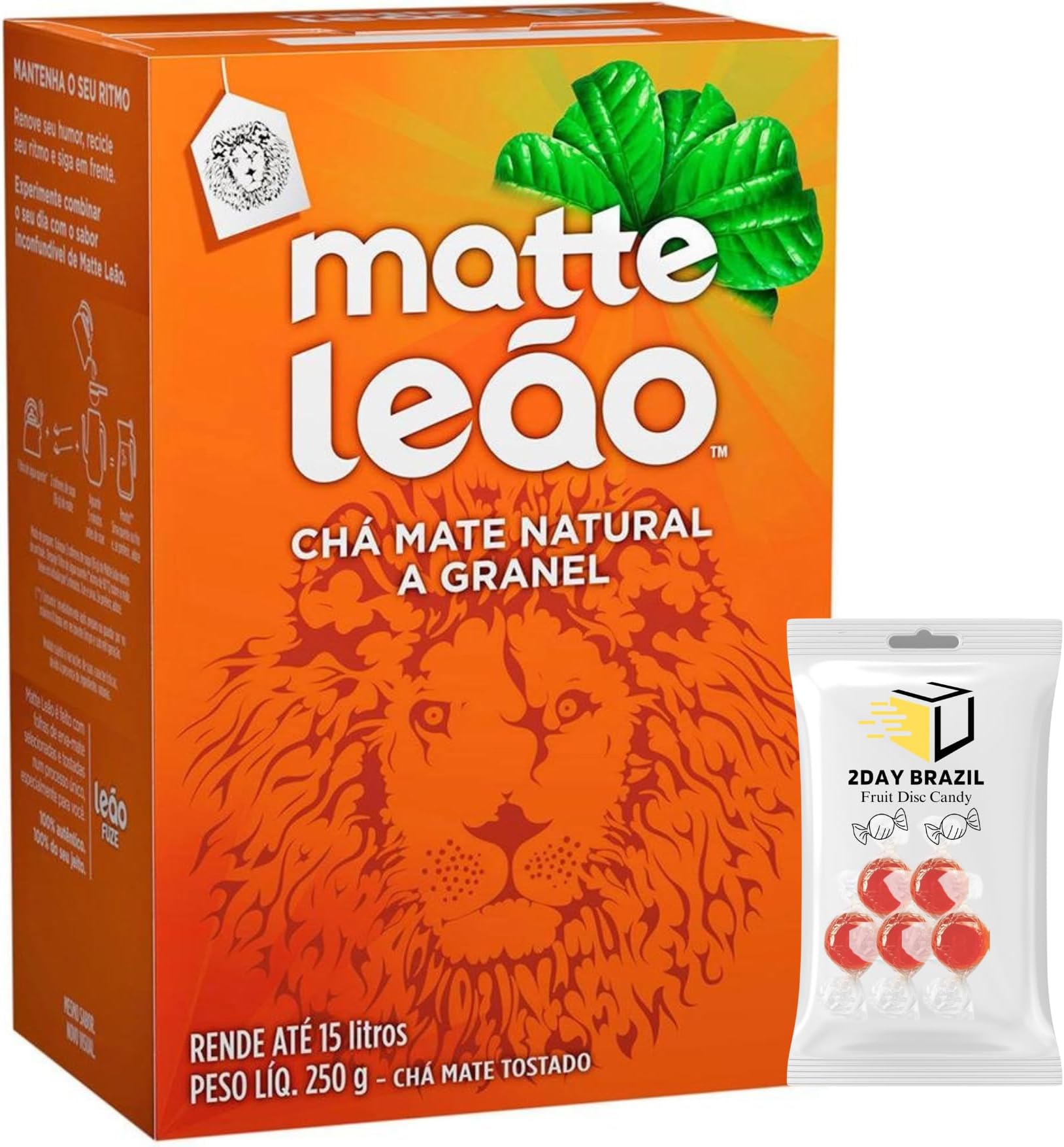 Amazon.com : Leao - Mate Brazilian Tea Cha Matte - 40g, 25 Satches ...