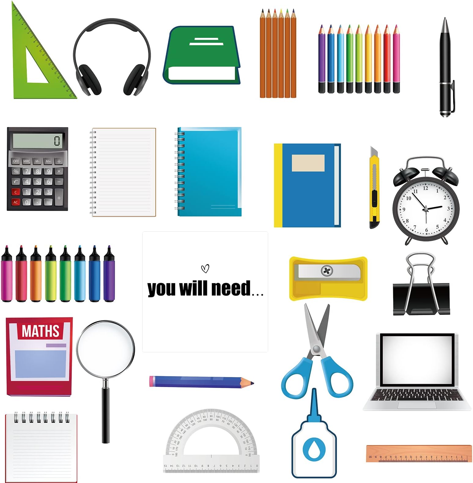 Amazon.com: 25 Pcs Large You'll Need Management Magnets Back to School ...