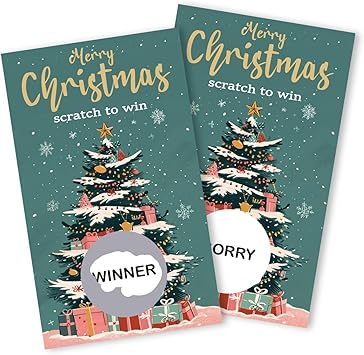Amazon.com: Christmas Scratch Off Cards, Games Prize Ideas for Santa ...